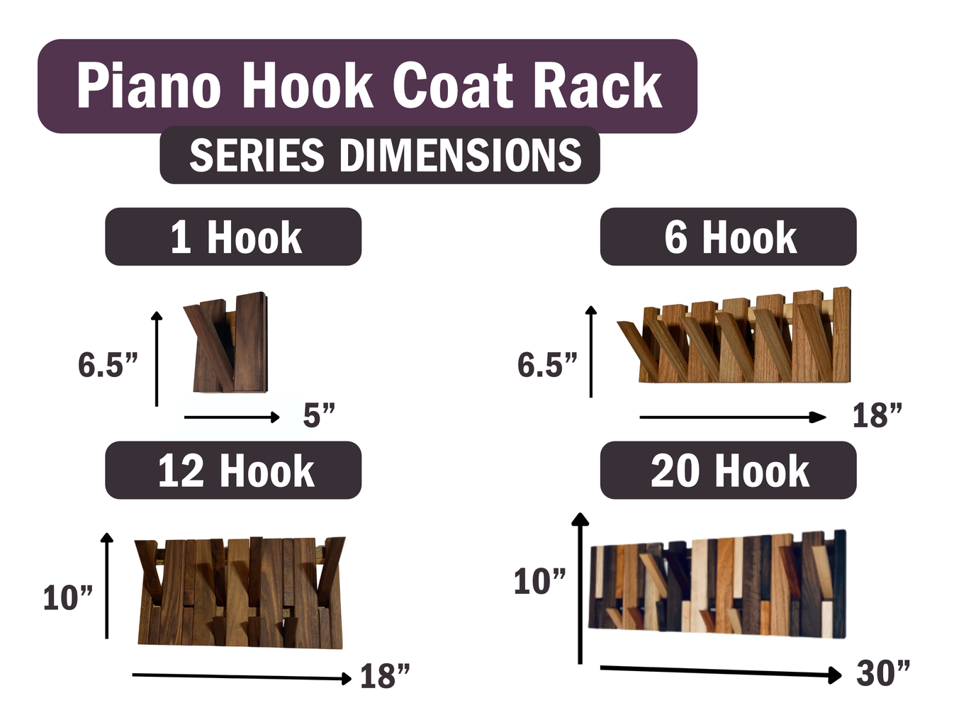 Piano Hook Rack (Multi-Material) – StoneWon Designs