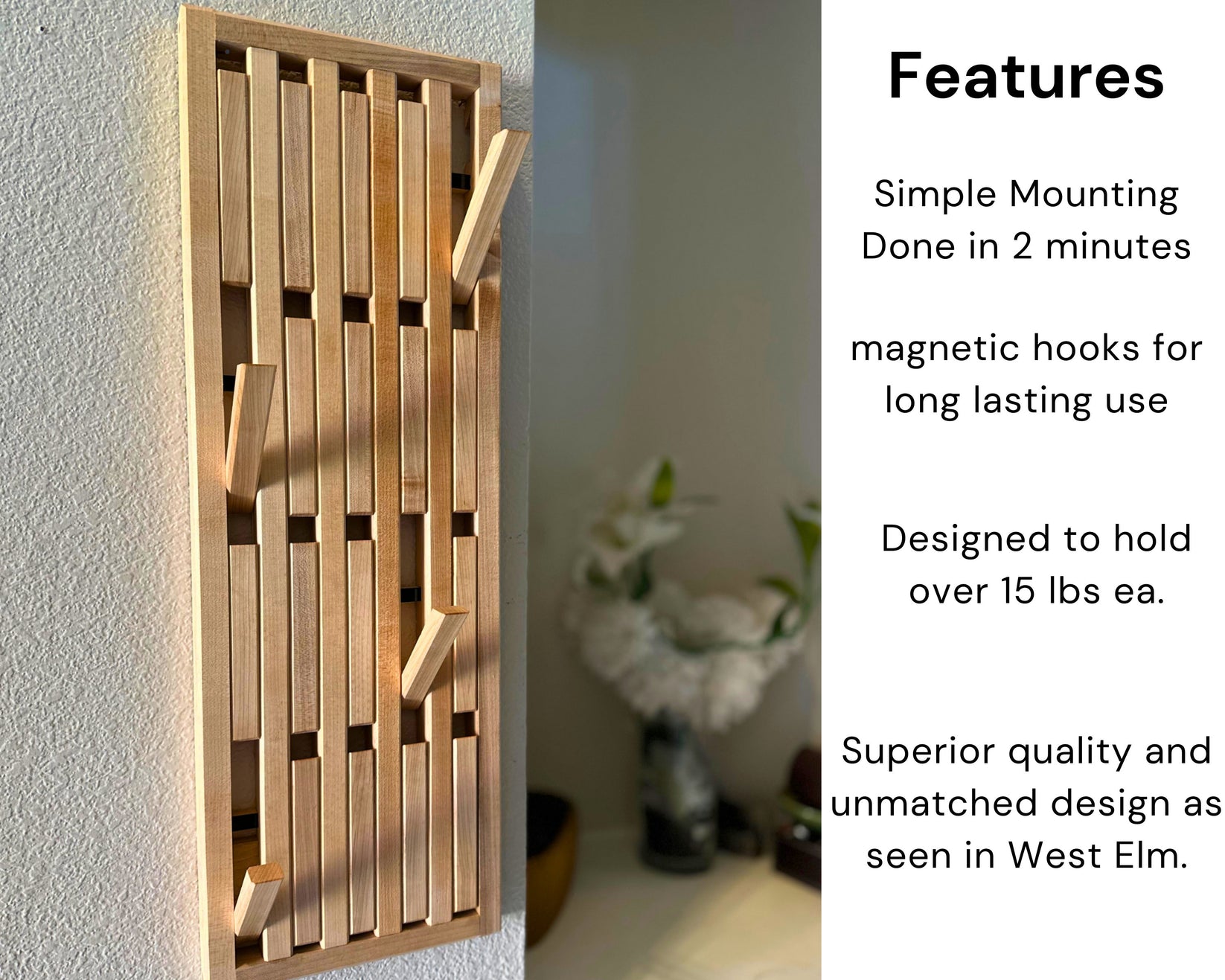The Original Magnetic Hook Rack – StoneWon Designs