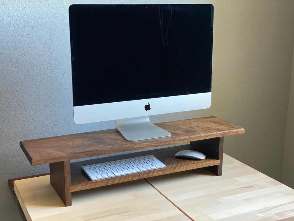 Black Walnut Monitor Stand & Ergonomic Desk Riser – StoneWon Designs
