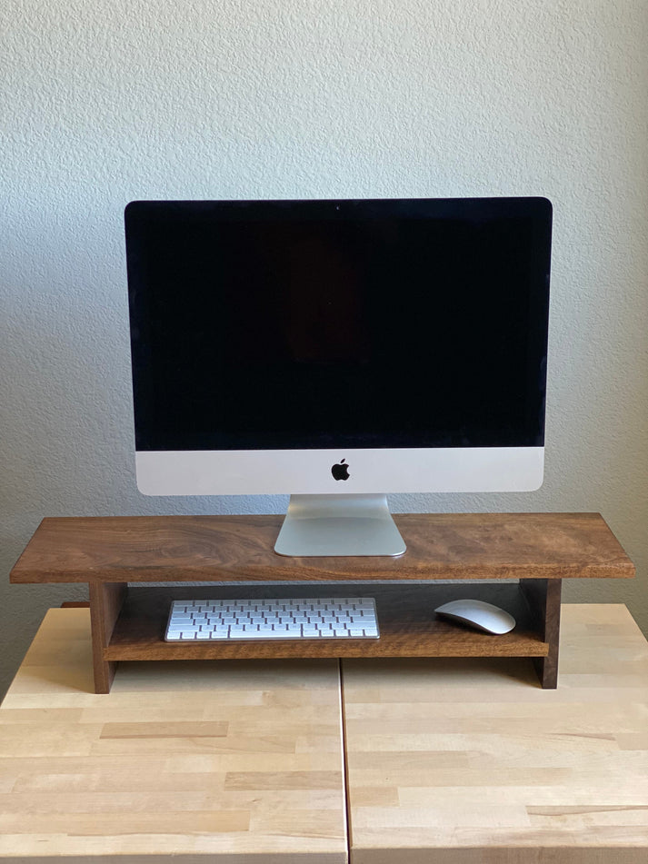 Black Walnut Monitor Stand & Ergonomic Desk Riser – StoneWon Designs